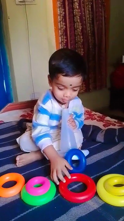 Baby perfection in stacking ring toys🥰😍👌👌#baby shorts #baby boy #trending - YouTube