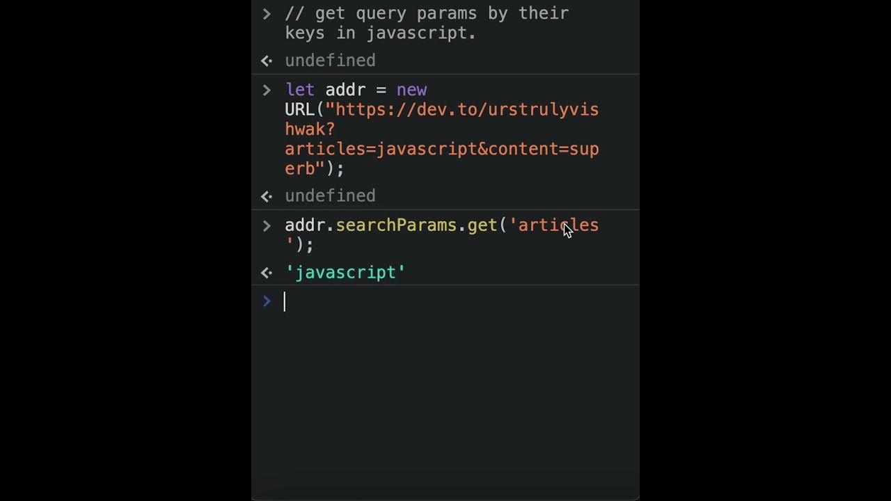 Get Query Params Using Their Keys In Javascript Shorts Javascript Webprogramming