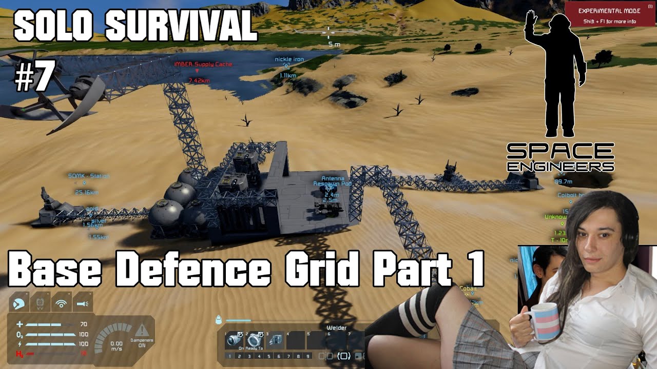 Space engineers EP 7 Base Defence Grid part 1 - YouTube