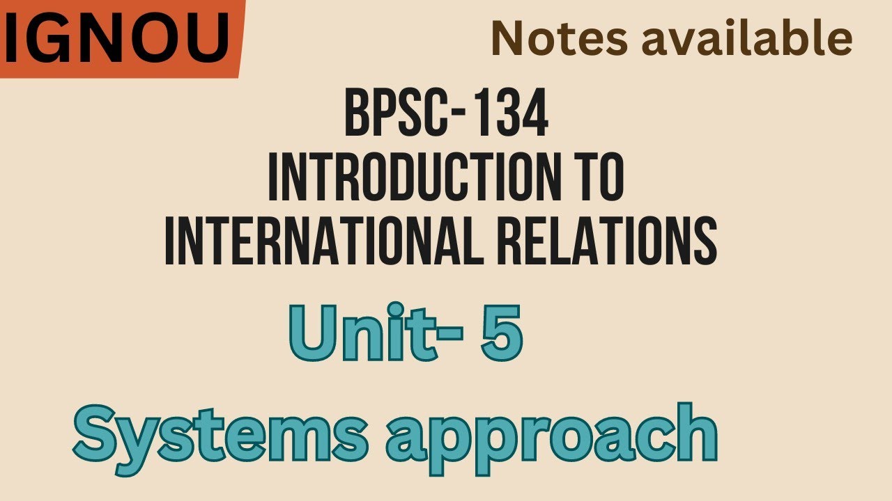 BPSC-134 Unit-5 System approach #ignou #bpsc134 #notes #exam2024 # ...