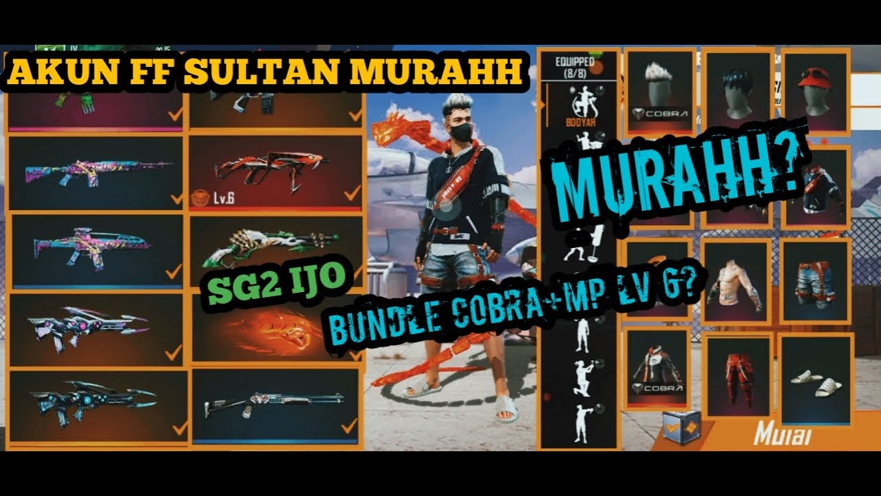 JUAL AKUN FF SULTAN MURAH MP LV 6 HAMPIR MAX || WAJIB TONTON || #PART24 ...