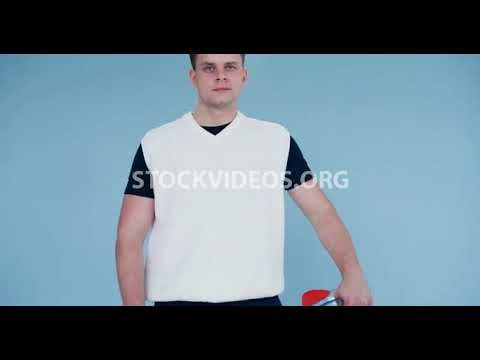 young amputee man standing holding prost... - Balancing prosthesis Gif ...