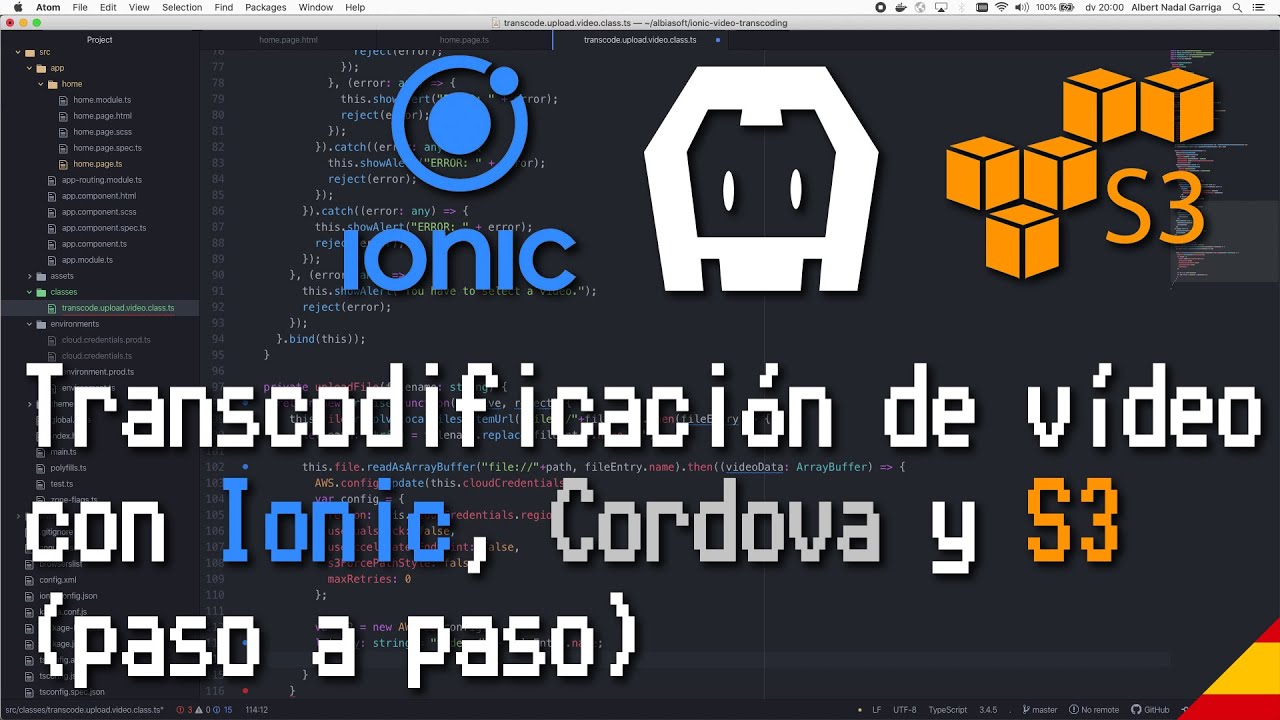 Cómo transcodificar y guardar vídeos a AWS S3 con Ionic - YouTube