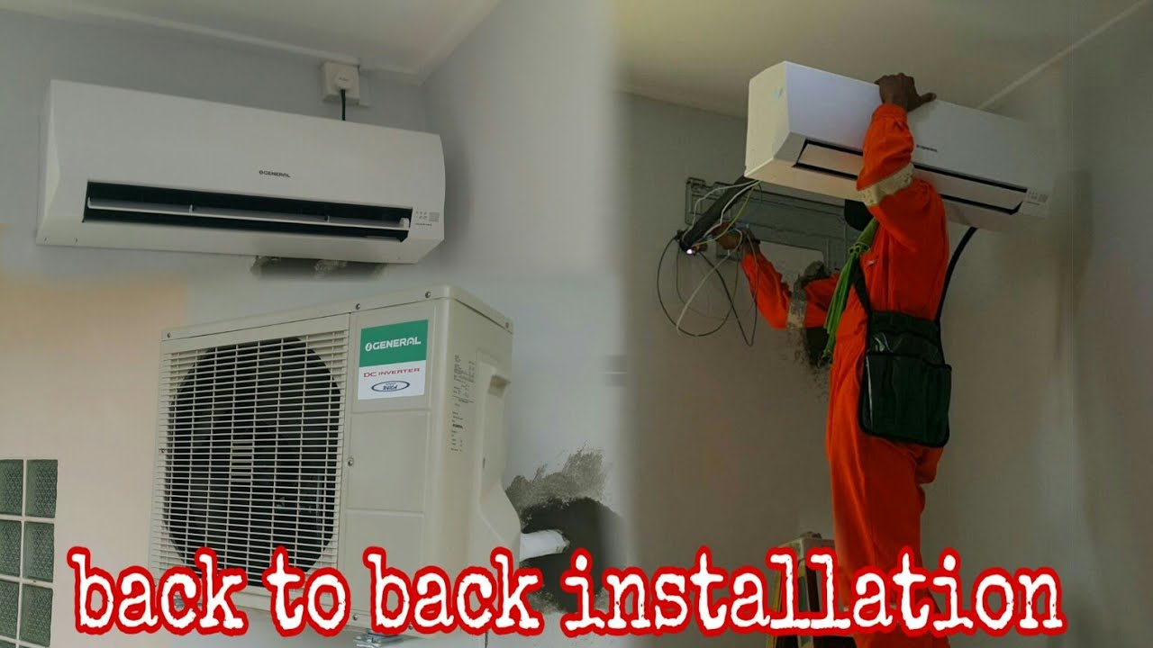 Back to back installation for split type - YouTube