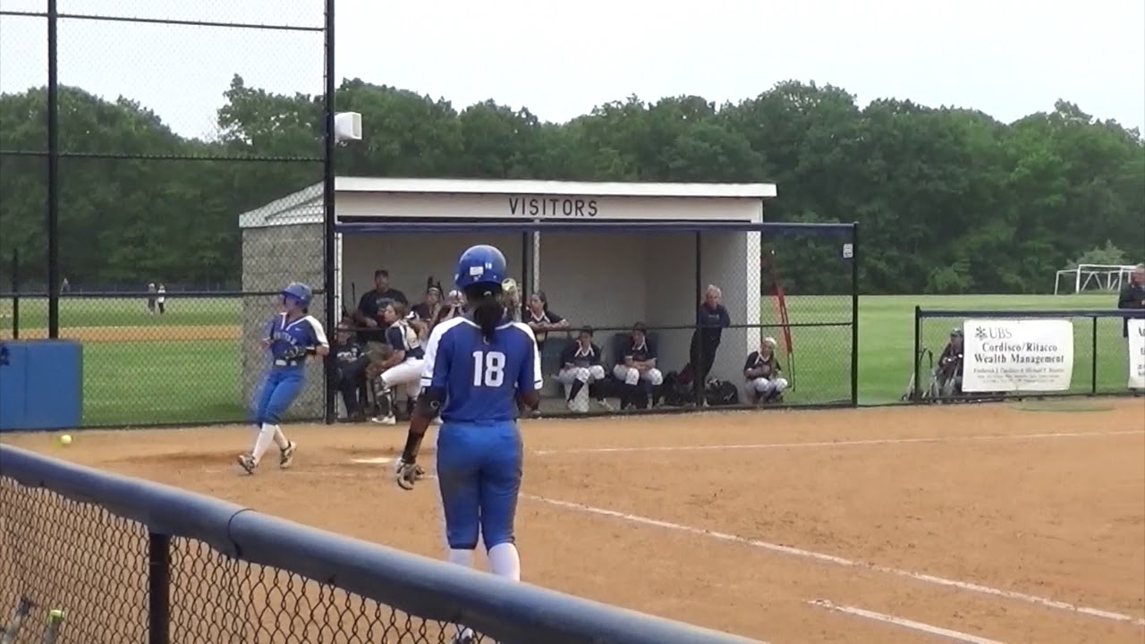 Donovan Catholic's Alexa Pagano Double in SCT semi-finals - YouTube