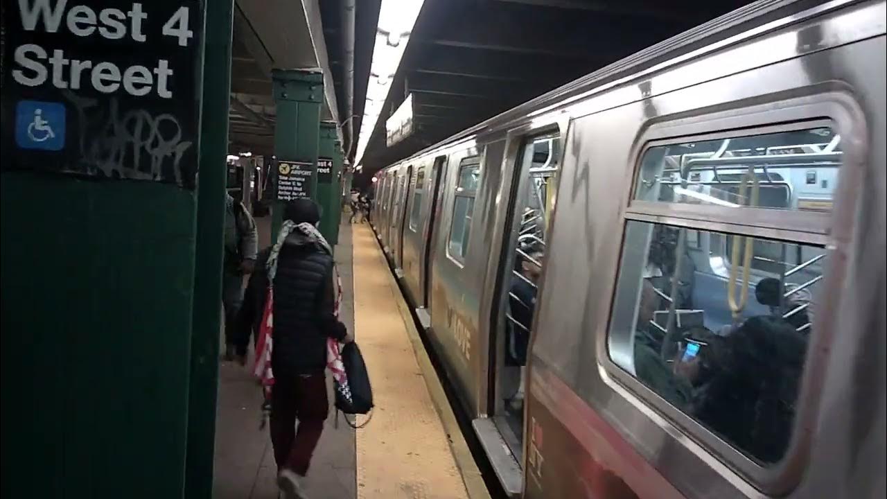 R160 Half Cuomo Ad Wrapped E train Departs W 4 St-Wash Sq - YouTube