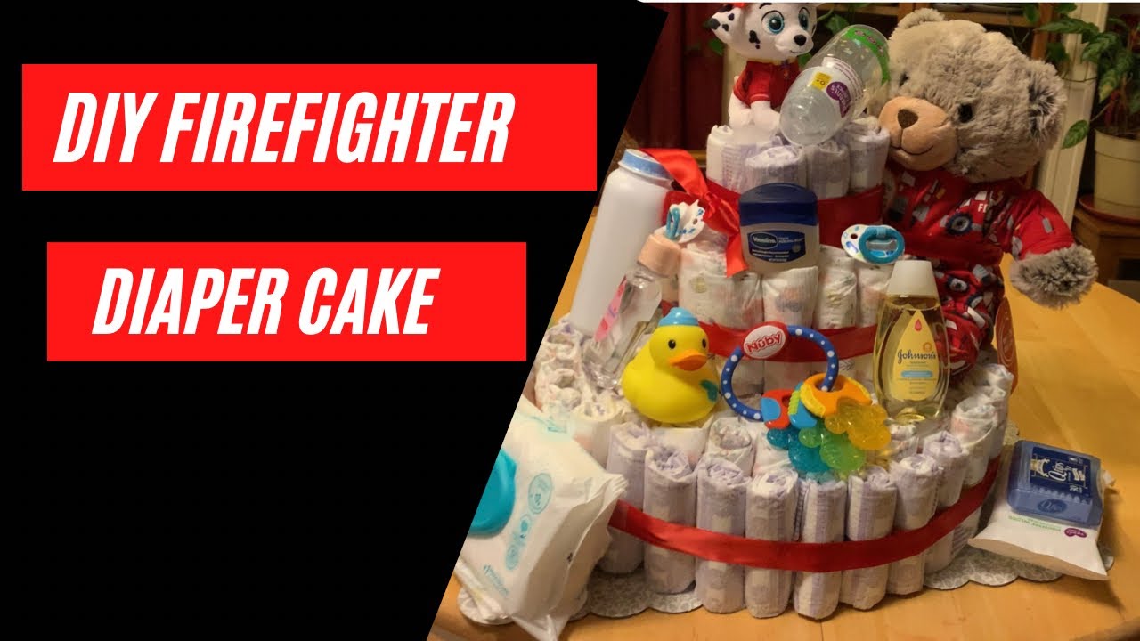 Fireman Diaper Cake | How To | DIY - YouTube