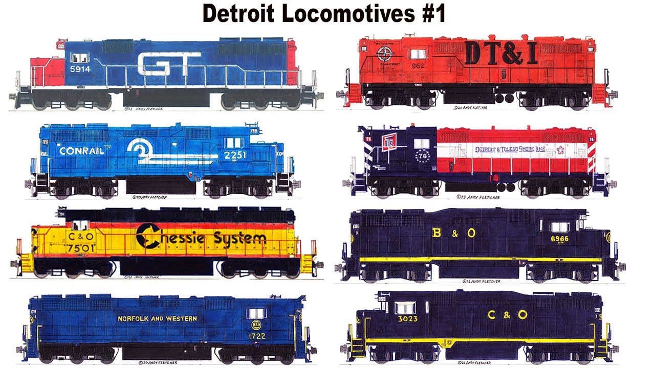 Locomotives of Detroit 1 1970s Andy Fletcher Conrail, Detroit Toledo ...