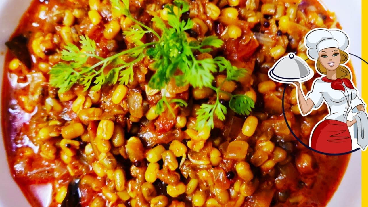 GREEN MOONG SPROUTS CURRY 🌱🍲| SPROUTS SABZI | SPICY SPROUTED LENTIL ...