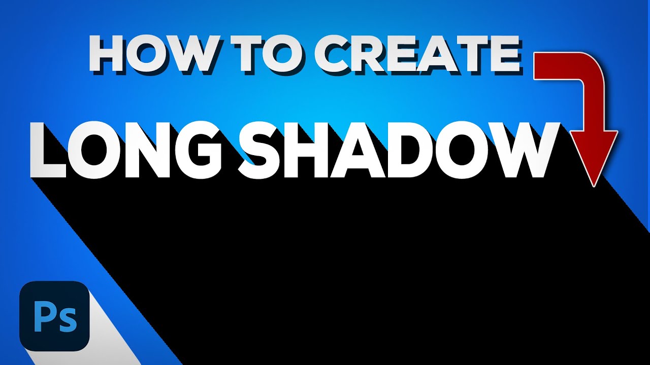 How to create long shadow in photoshop - YouTube