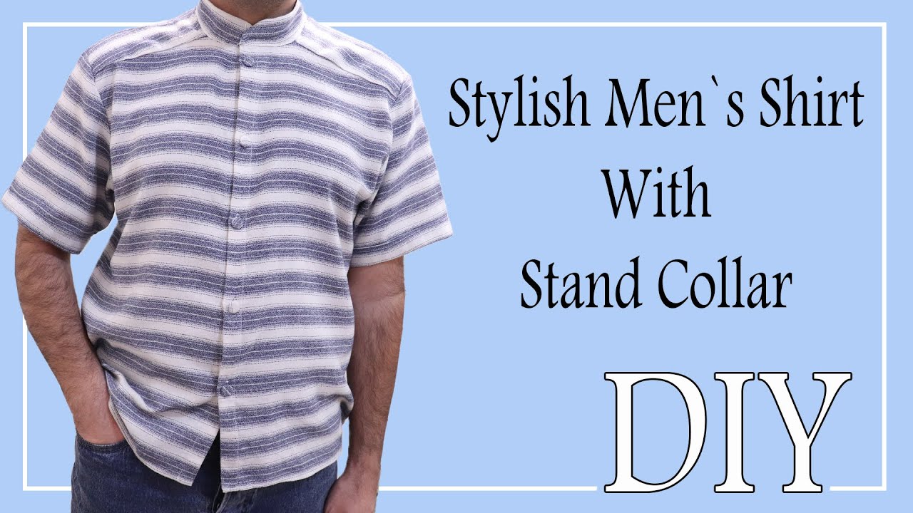 Sewing Men shirt - Easy cutting and stitching for beginner - YouTube