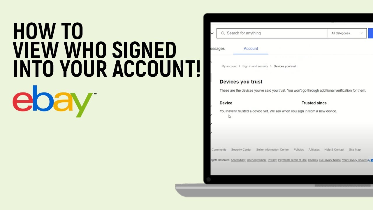How to View Who Signed in to Your Ebay Account [LATEST] - YouTube