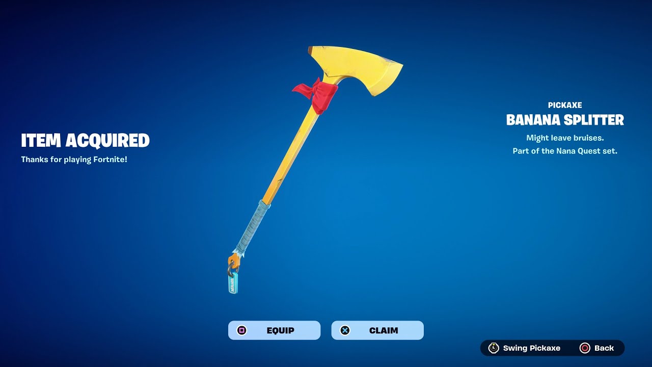 How To Get Banana Splitter Pickaxe NOW FREE In Fortnite (Unlocked ...