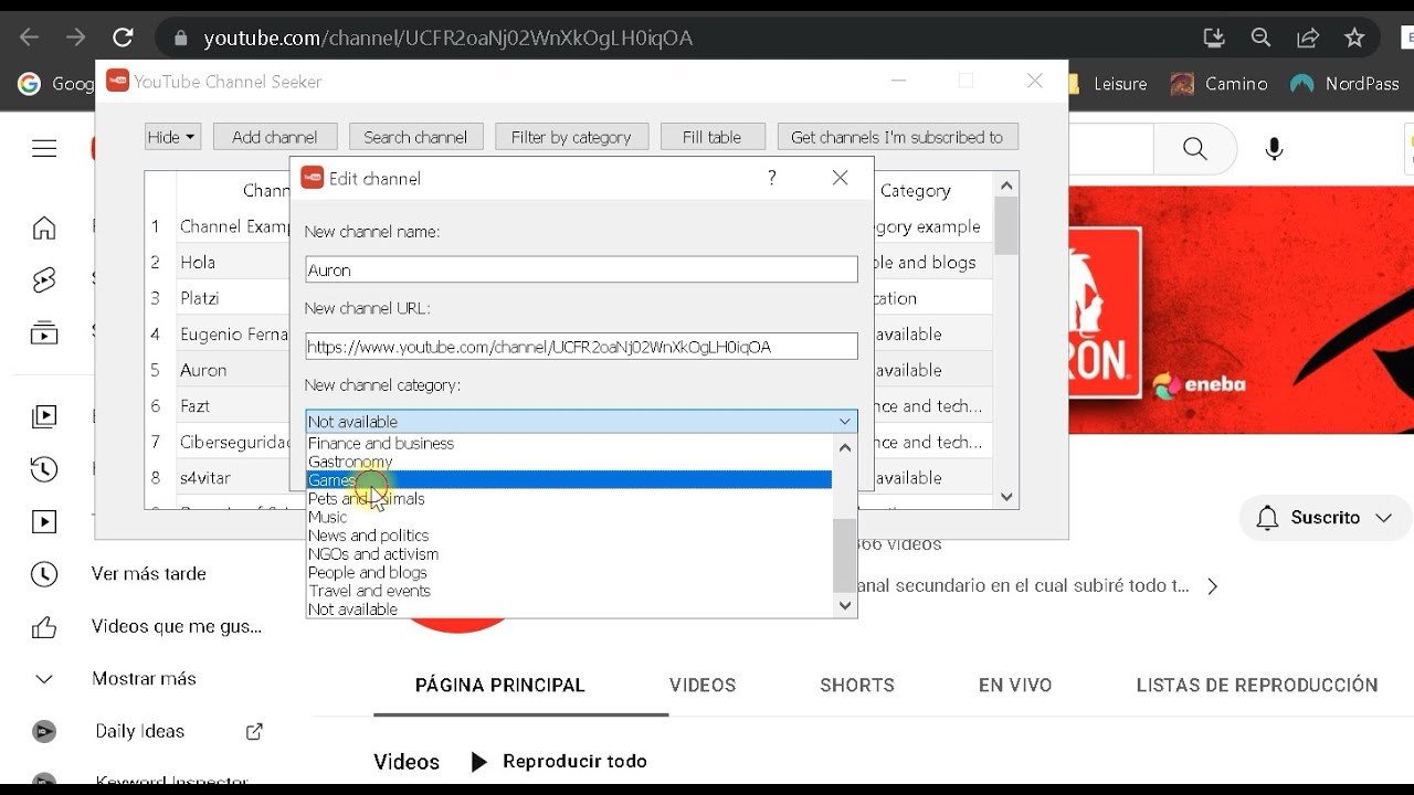 YouTube Channel Seeker - Proyecto Python - YouTube