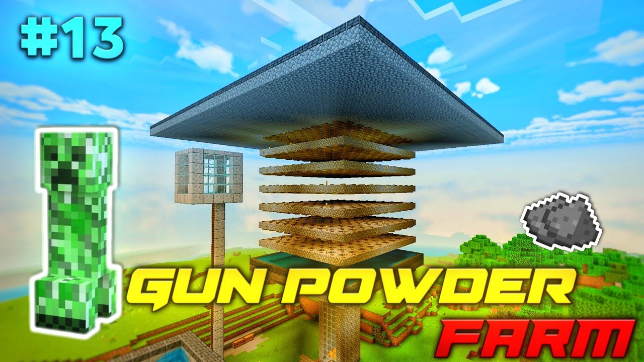 I made an huge gunpowder farm😍 | Minecraft - YouTube