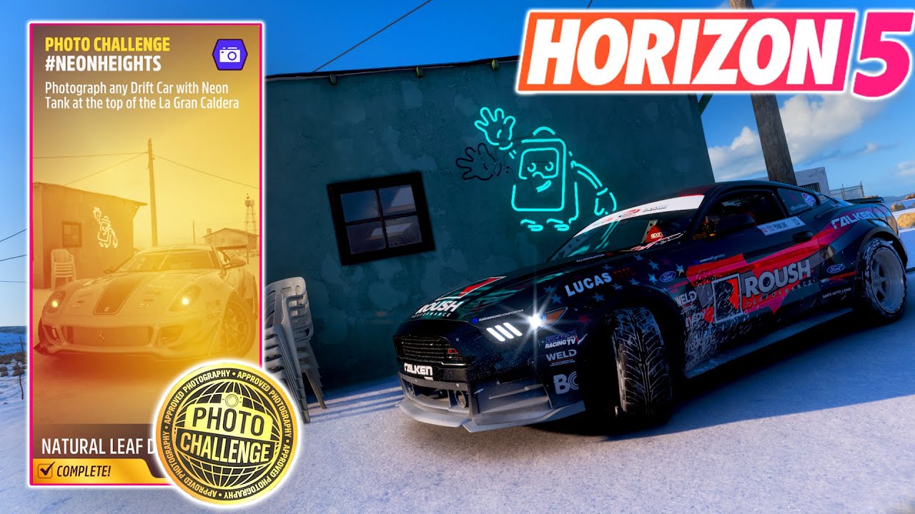 Forza Horizon 5 Winter Photo Challenge "#NEONHEIGHTS" Neon Tank At The ...