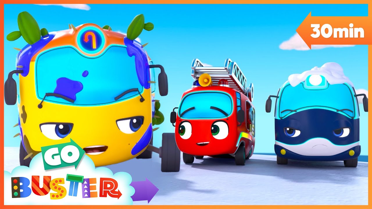 Driving Backwards to the Mountains! 🚗🌄 | Go Buster - Bus Cartoons ...