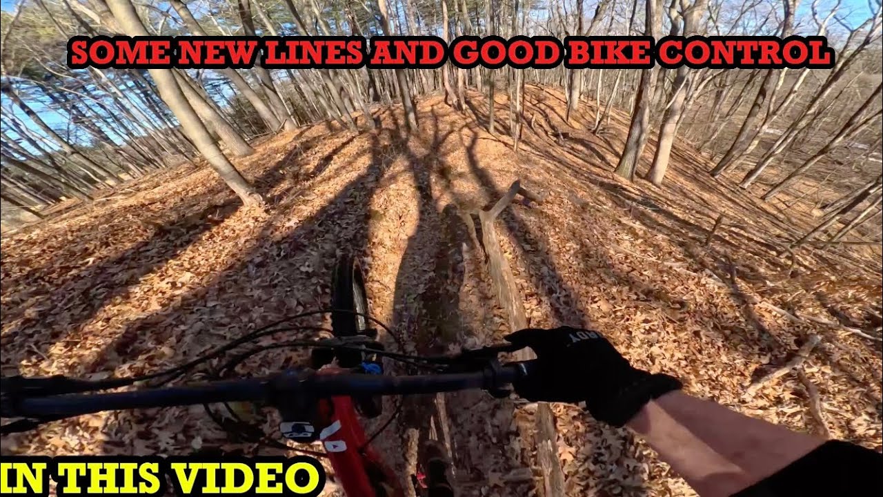 shredding muddy/icy trails at Robinson State Park solo - YouTube