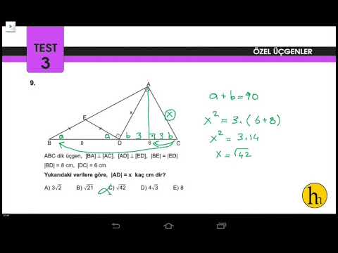 TYT-AYT HAZIRLIK geometri/Özel üçgenler test-3