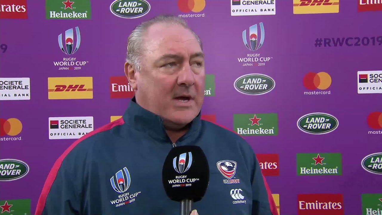 Gary Gold after USA's last match at Rugby World Cup 2019 - YouTube