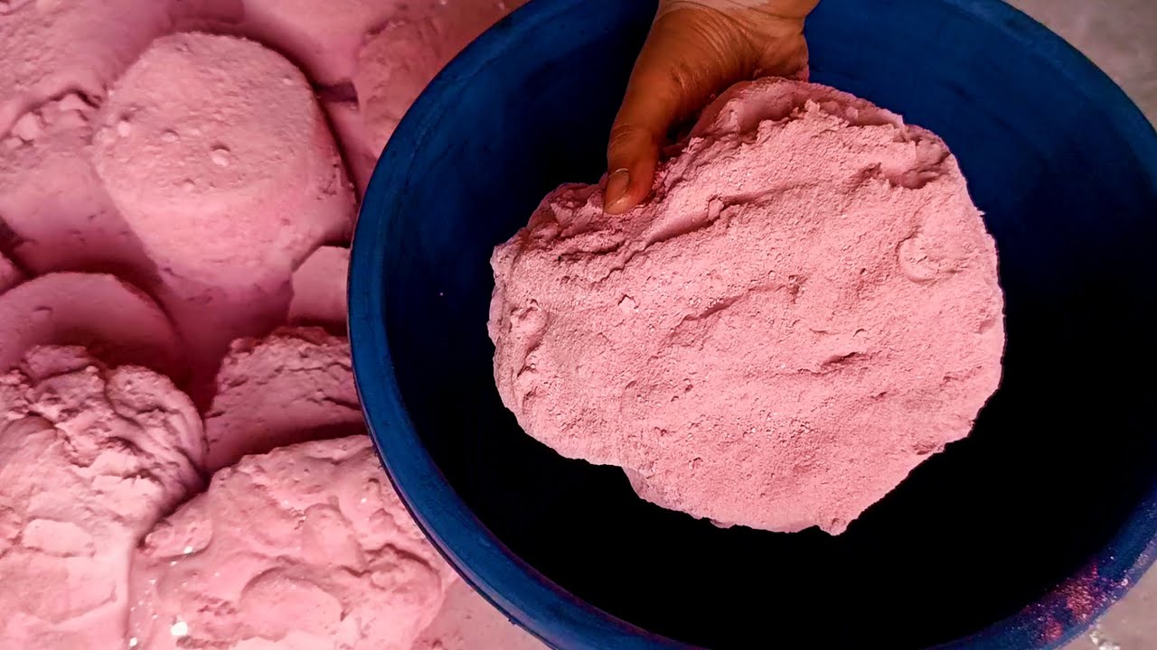 New brand of dusty creamy pink dirt crumble in water bucket 🤤💯 - YouTube
