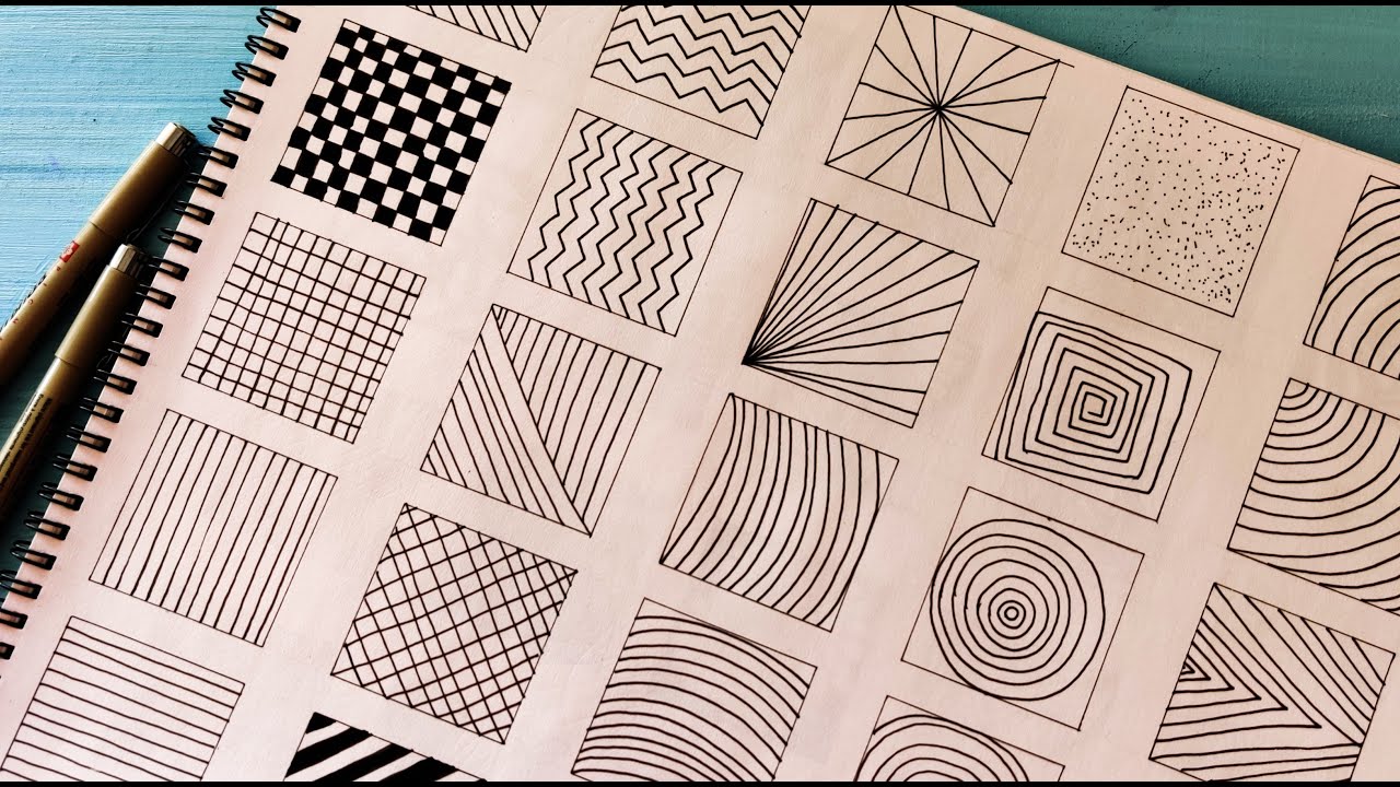 30 Patterns for Doodling || 30 Doodle Patterns, Zentangle Patterns ...