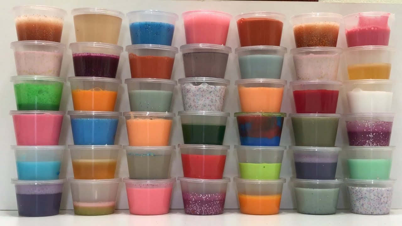 MIXING ALL MY SLIMES!! SLIME SMOOTHIE ! SATISFYING Videos ! #12 - YouTube