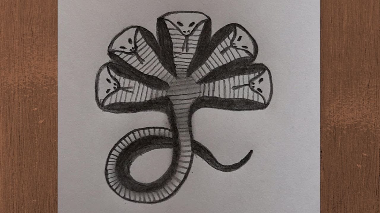 How to draw a 5 Head Snake | Easy drawing | @TamilNewArt - YouTube