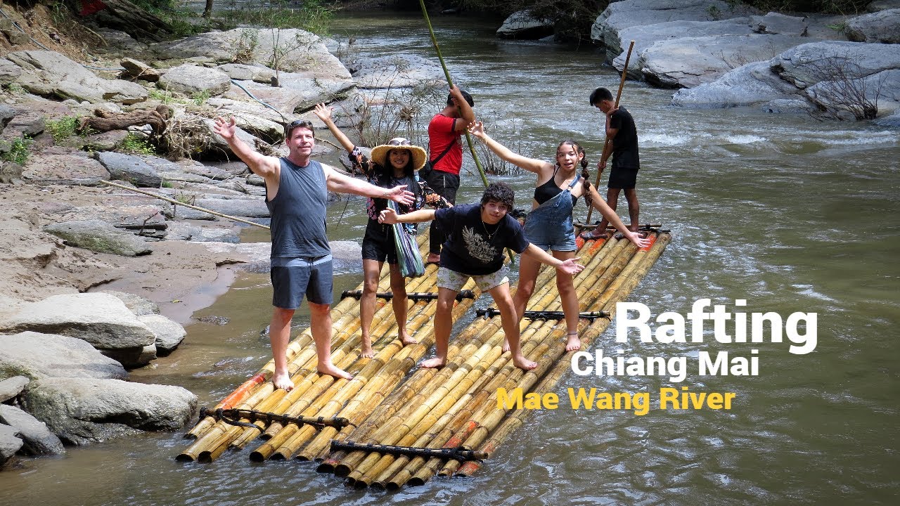Chiang Mai Bamboo Rafting, Mae Wang River, Thailand ล่องแพแม่วาง ...