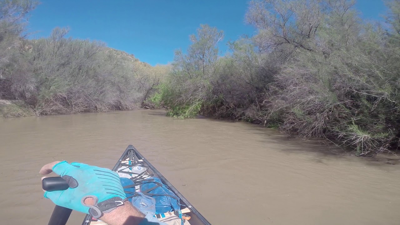 Gila River Winkelman to Kelvin #27 - Solo Canoe Trip - YouTube