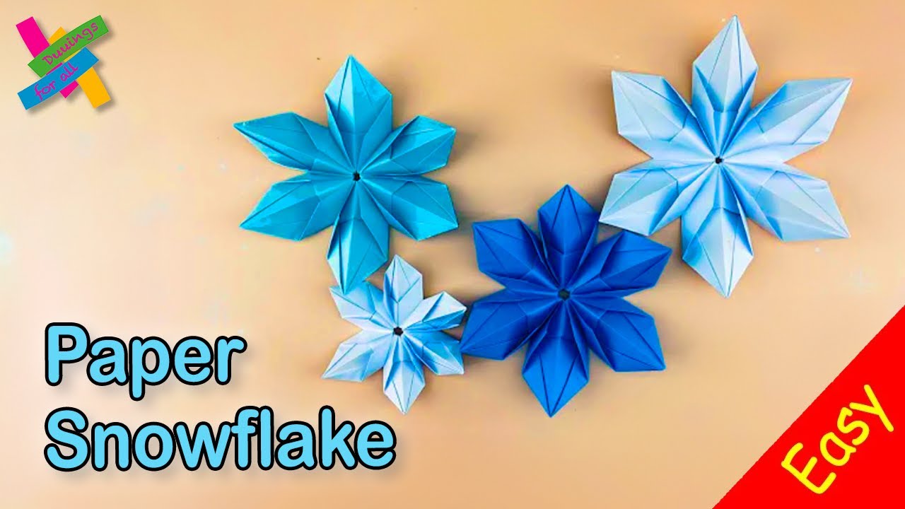 How to fold SNOWFLAKE | DIY Origami | How to make paper snowflake easy ...