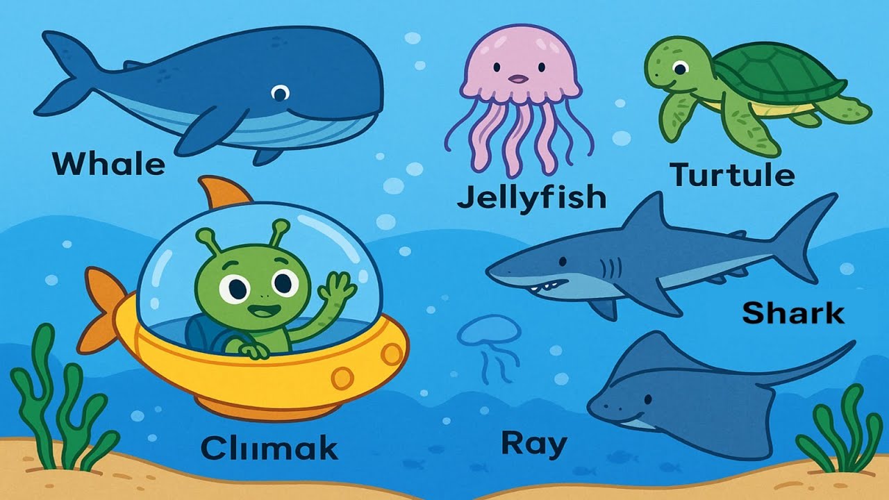 "Under the Sea!" 🌊🐟🪼Let's explore together! For kids! - YouTube