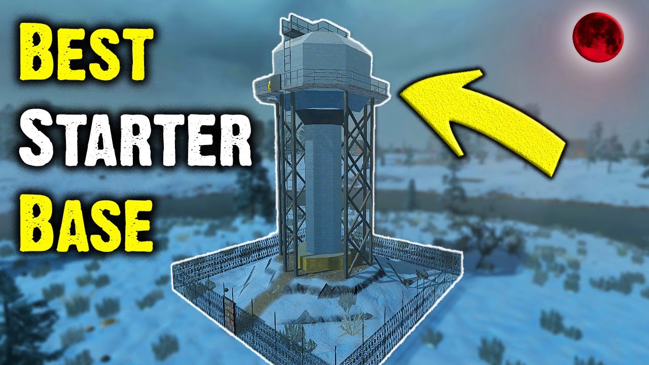 The Best Starter Base 7 Days To Die A18 - Water Tower Vs Blood Moon ...