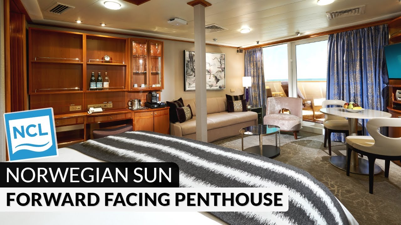 Norwegian Sun | Forward-Facing Penthouse with Balcony Tour & Review 4K ...