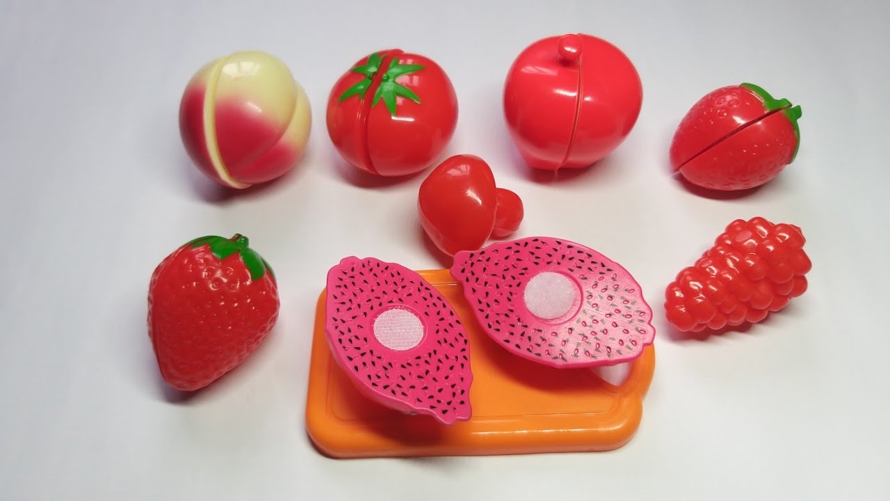 Satisfying Video |How to Cutting red Fruits and Vegetables ASMR - YouTube