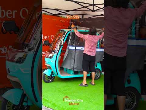 3 tekerlekli brandalı Elektrikli motosiklete yağmur brandası montajı