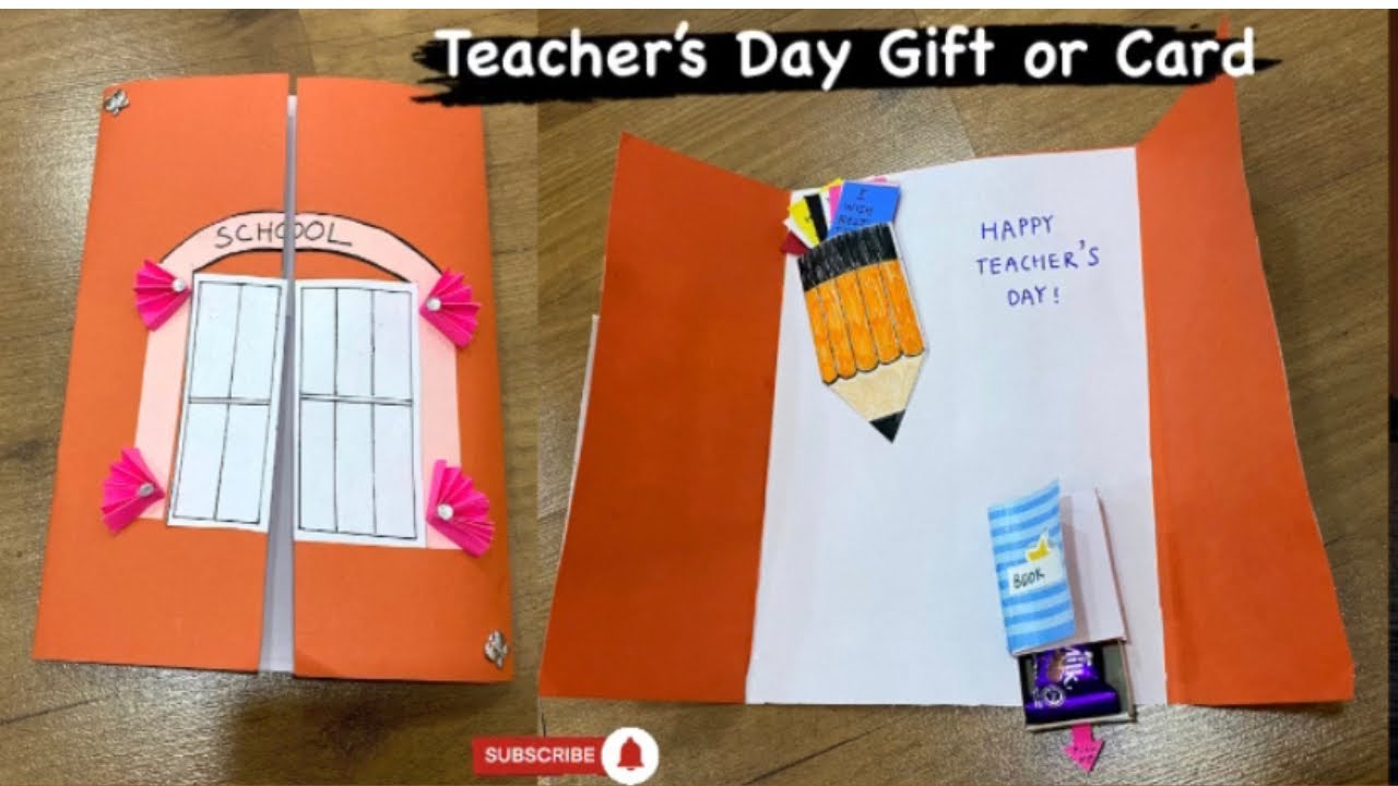 DIY Easy Teachers day card & Gift | Pull me Handmade Card making Ideas ...