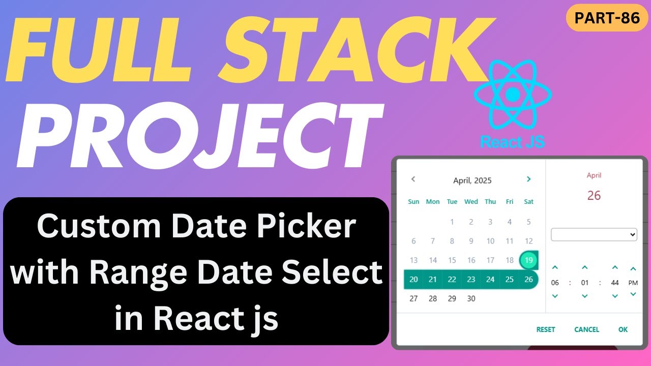 86 Datepicker In React Js Date Picker In React Js Range Date Picker In React Js Youtube 3107