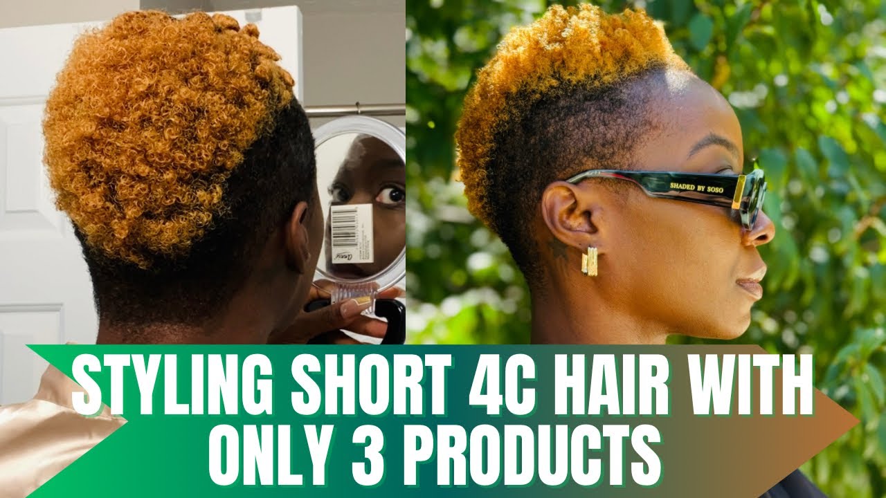 How to Style VERY SHORT 4C Hair - YouTube