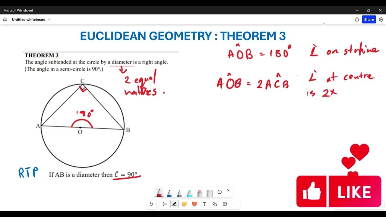 EUCLIDEAN GEOMETRY |THEOREM 3 PROOF - YouTube