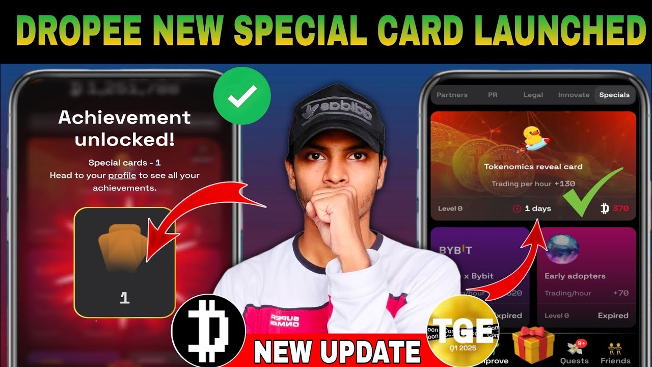 DROPEE NEW TGE SPECIAL CARD LAUNCH🤯 | HOW TO COLLECT ACHIEVEMENT IN ...