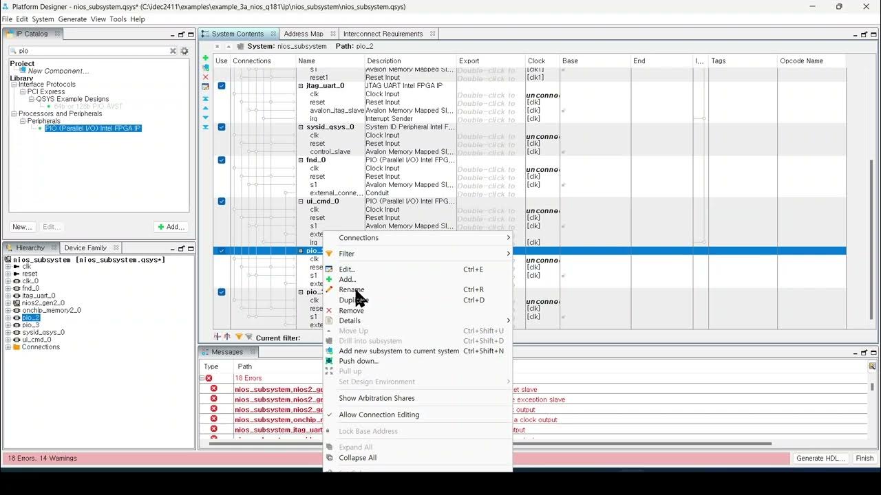 [Ex. 3A] NIOS 시스템 구성 - YouTube