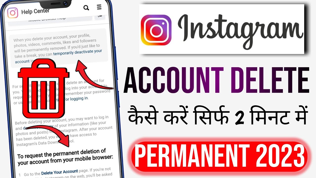 how to delete instagram account permanently|how to permanently delete ...