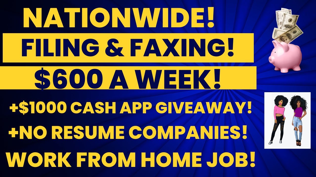 Office Assistant Nationwide $600 A Week No Degree Work From Home Job ...