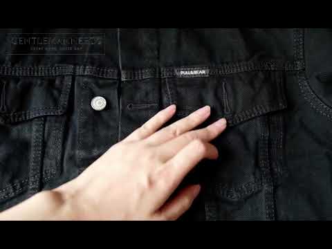 GENTLEMANNEEDS - Jaket Denim Hitam Pekat Polos