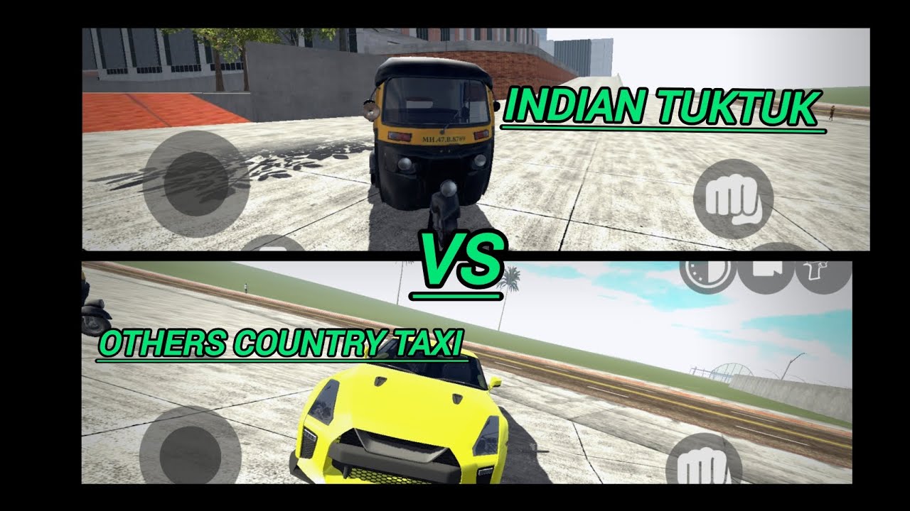 INDIAN TUKTUK VS OTHERS COUNTRY TAXI. | INDIAN BIKE DRIVING 3D#indian # ...