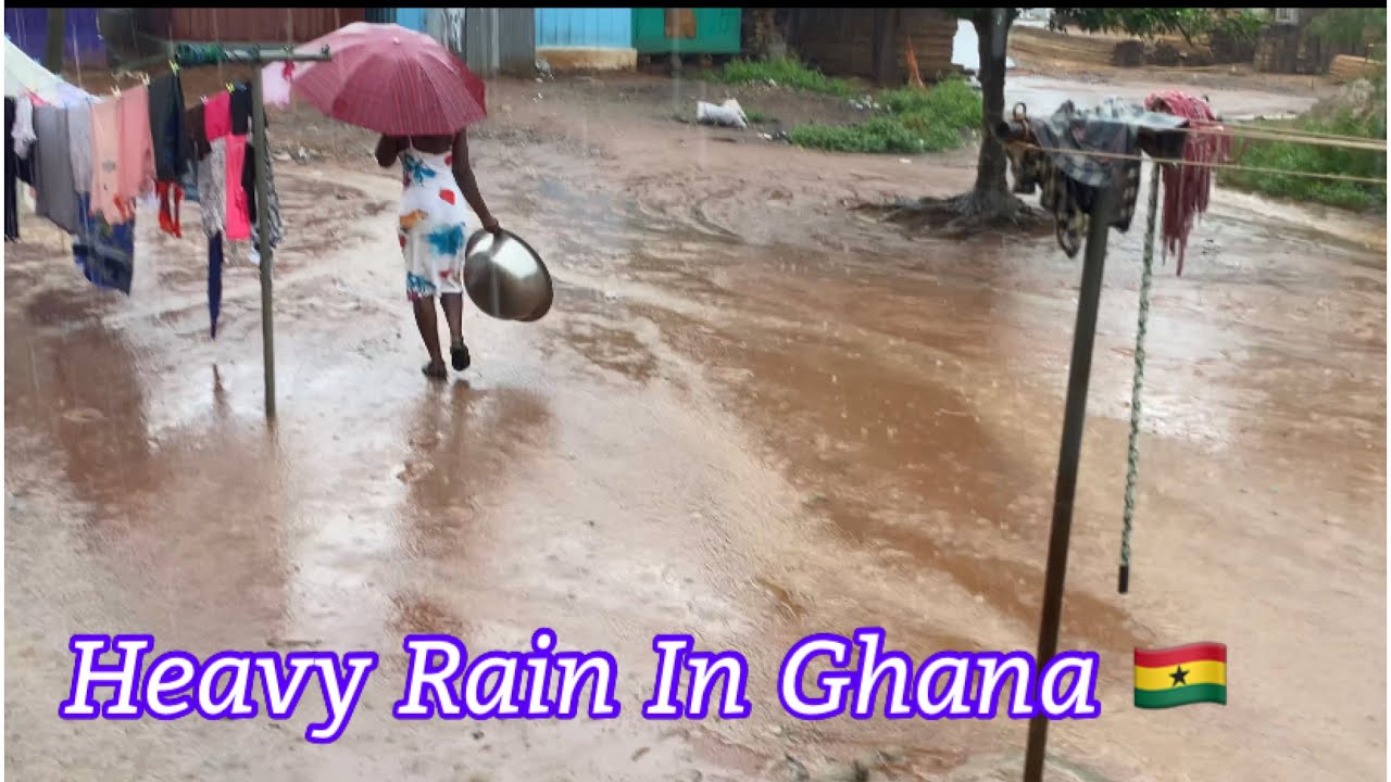 Another Heavy Rain In Ghana Local Community 😳 - YouTube