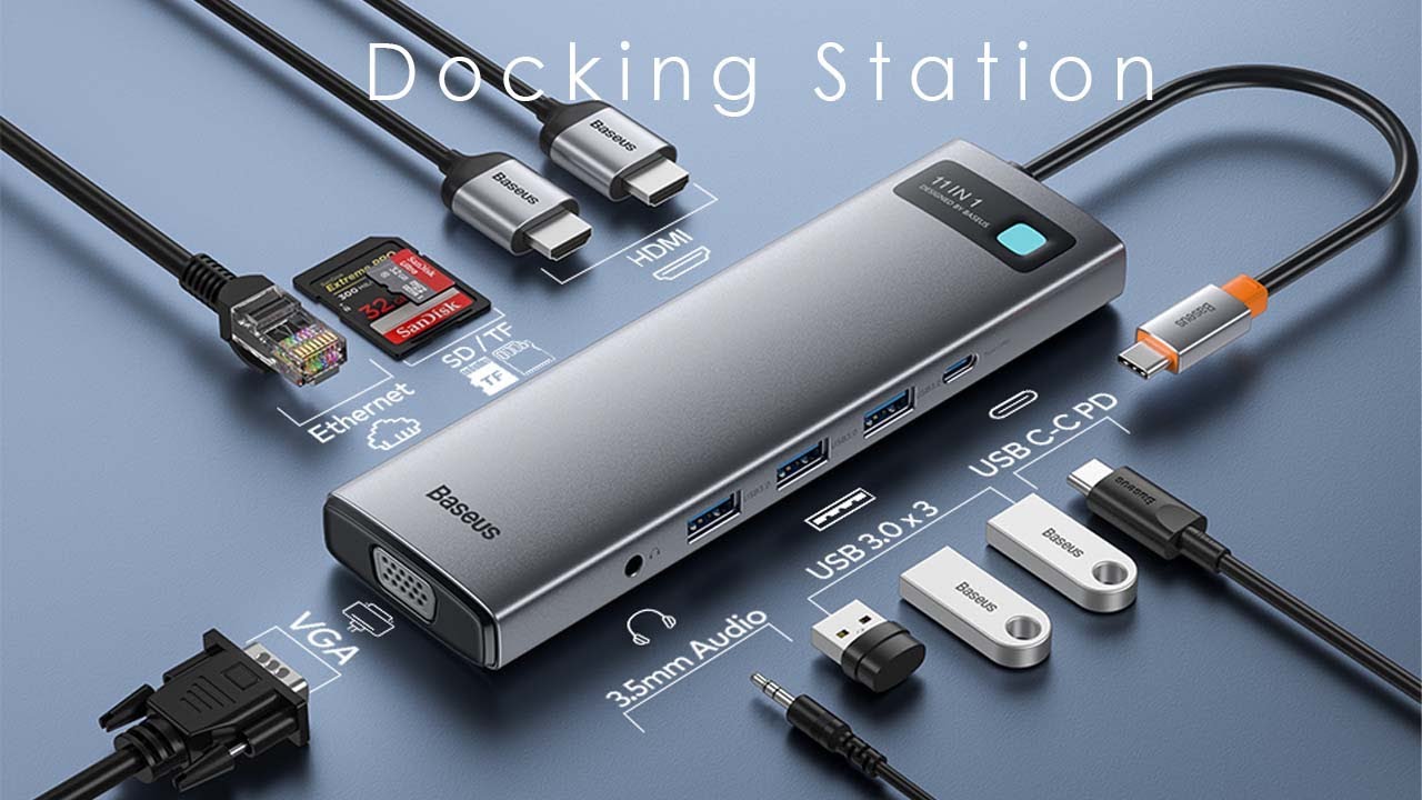 Docking Station Baseus Triple Display USB C Docking Station Dual ...