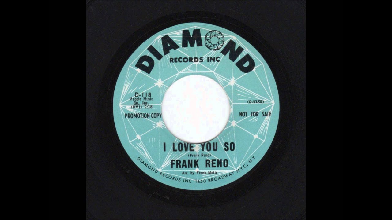 FRANK RENO AND GROUP - I WANT MY LOVE - DIAMOND 118 - 1962 - YouTube