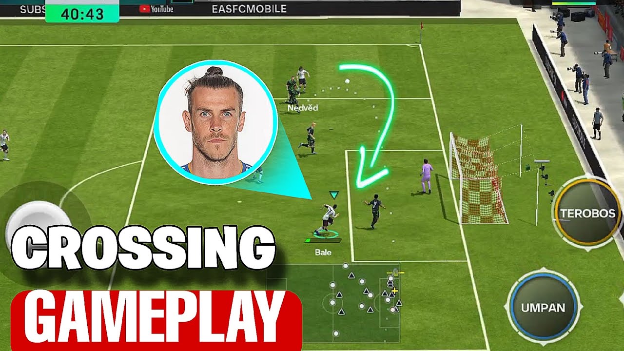 How to play cross passes in FC Mobile - YouTube